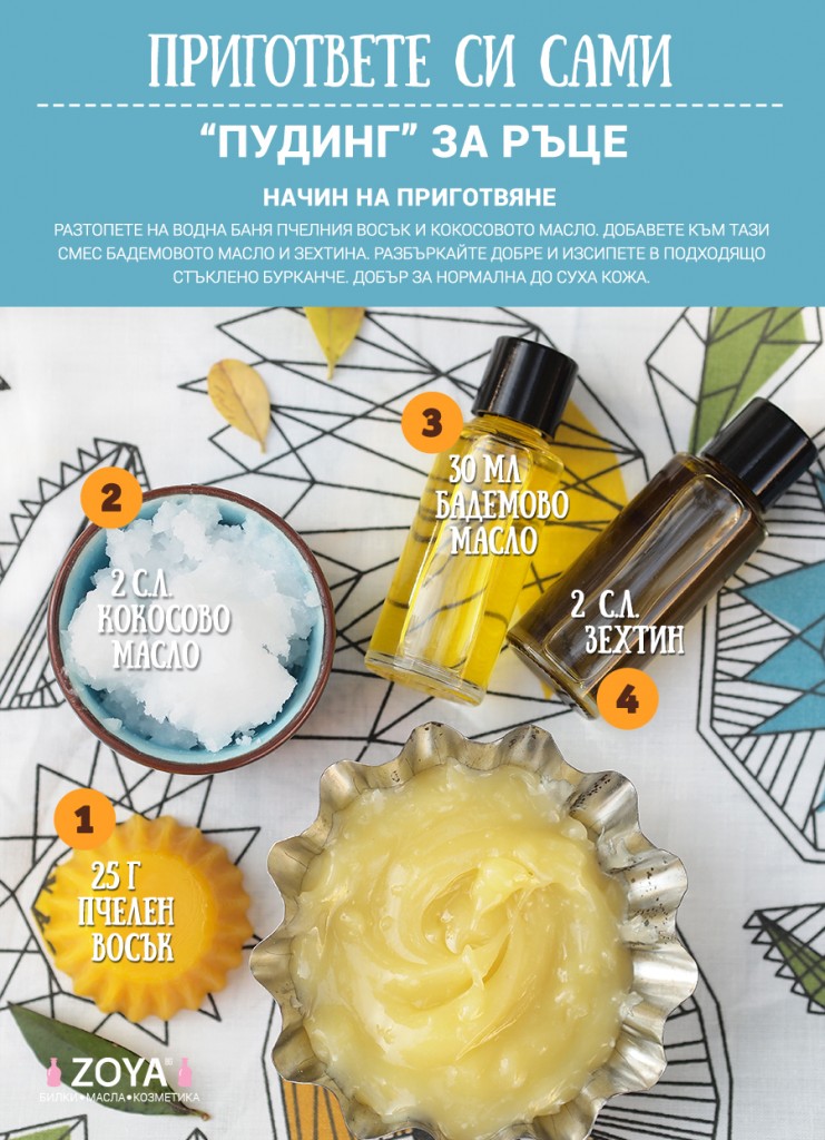 Пригответе си сами "Пудинг" за ръце | Кукуряк