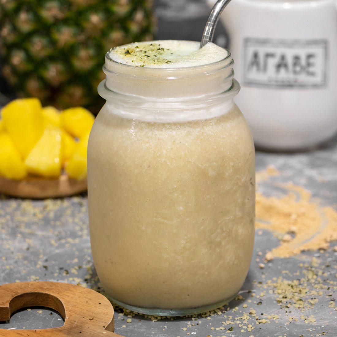 Шейк с ананас и мака / Pineapple & Maca Shake | Кукуряк