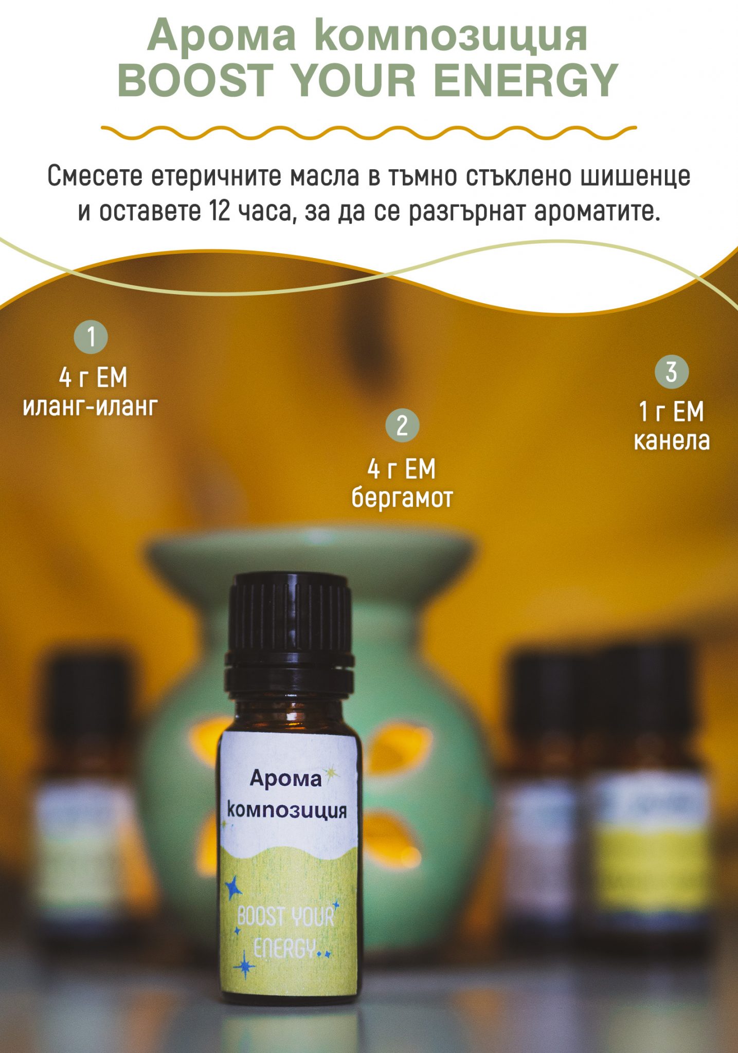 Арома композиция BOOST YOUR ENERGY/Aroma blend BOOST YOUR ENERGY | Кукуряк